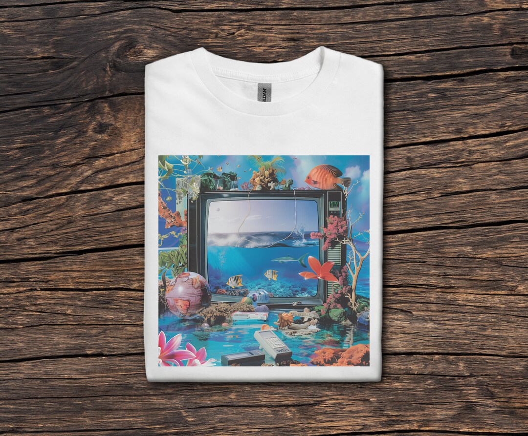 Frutiger Aero Shirt, Old School Computer, Photo Collage, Vintage Design ...