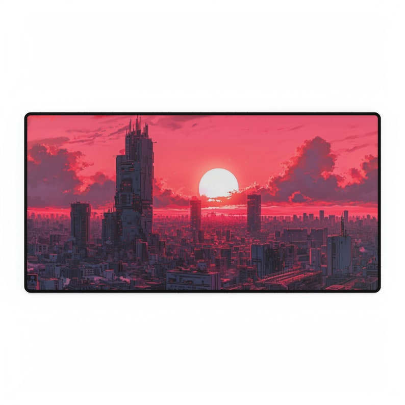 Futuristic Utopia Desk Mat High Quality Imagery for Inspired Workspaces ...