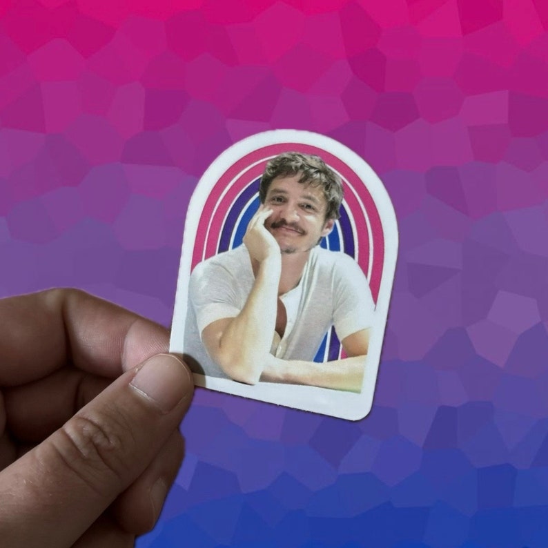 Pedro Pascal Sticker LGBTQ Colors - Etsy