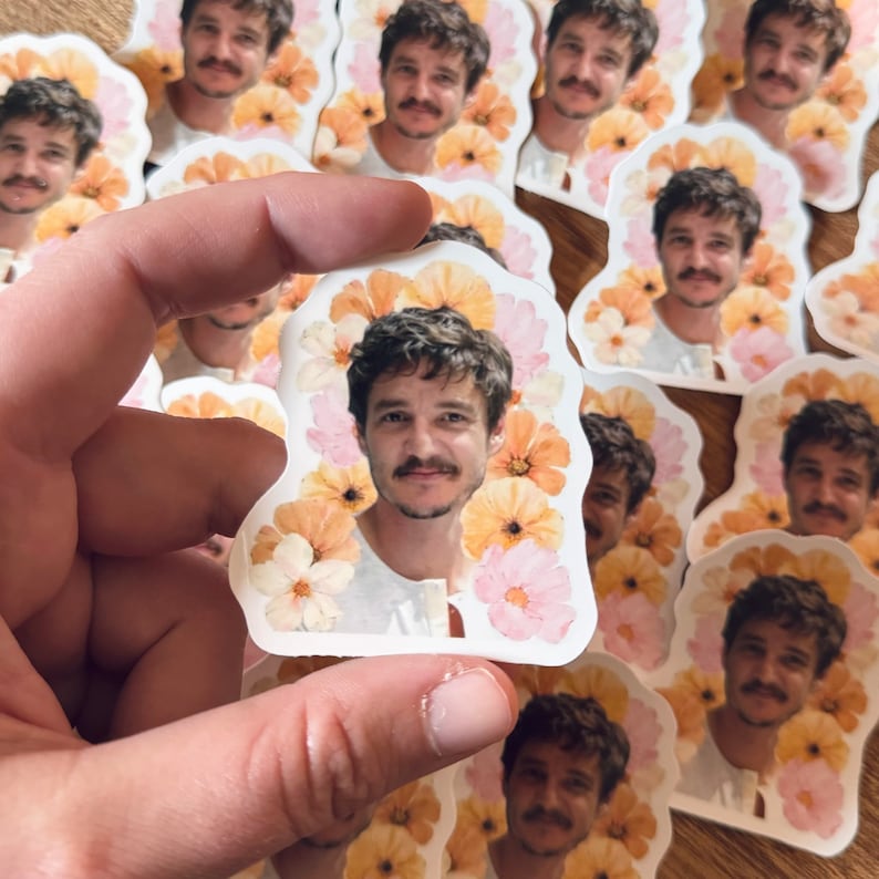Pedro Pascal Sticker Sweet Like a Flower - Etsy