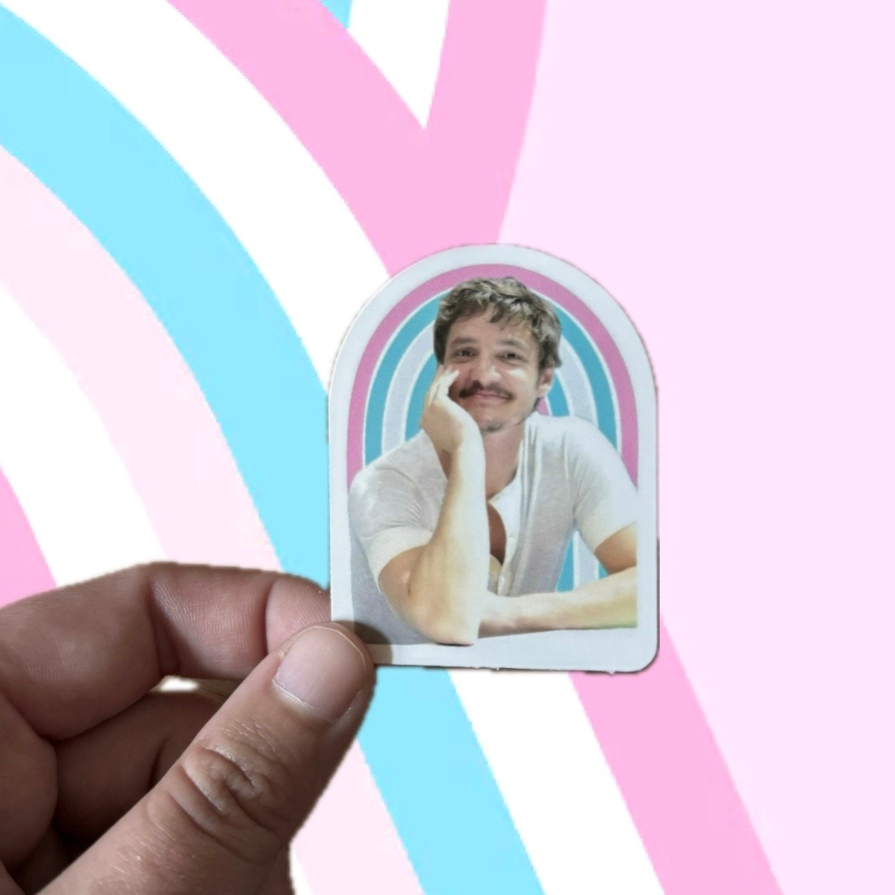 Pedro Pascal Sticker LGBTQ Colors - Etsy