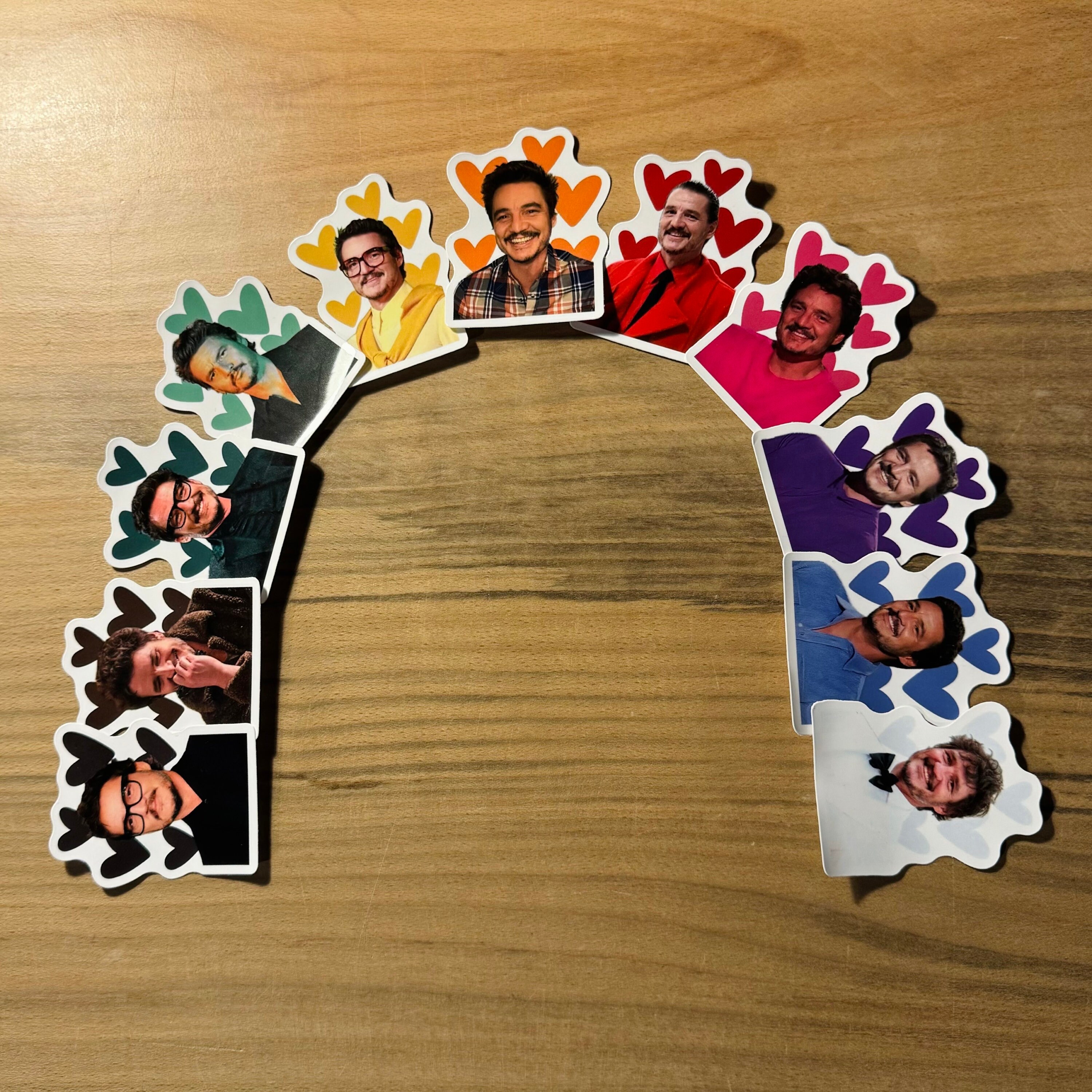Pedro Pascal Sticker the Rainbow Collection Individual Stickers - Etsy