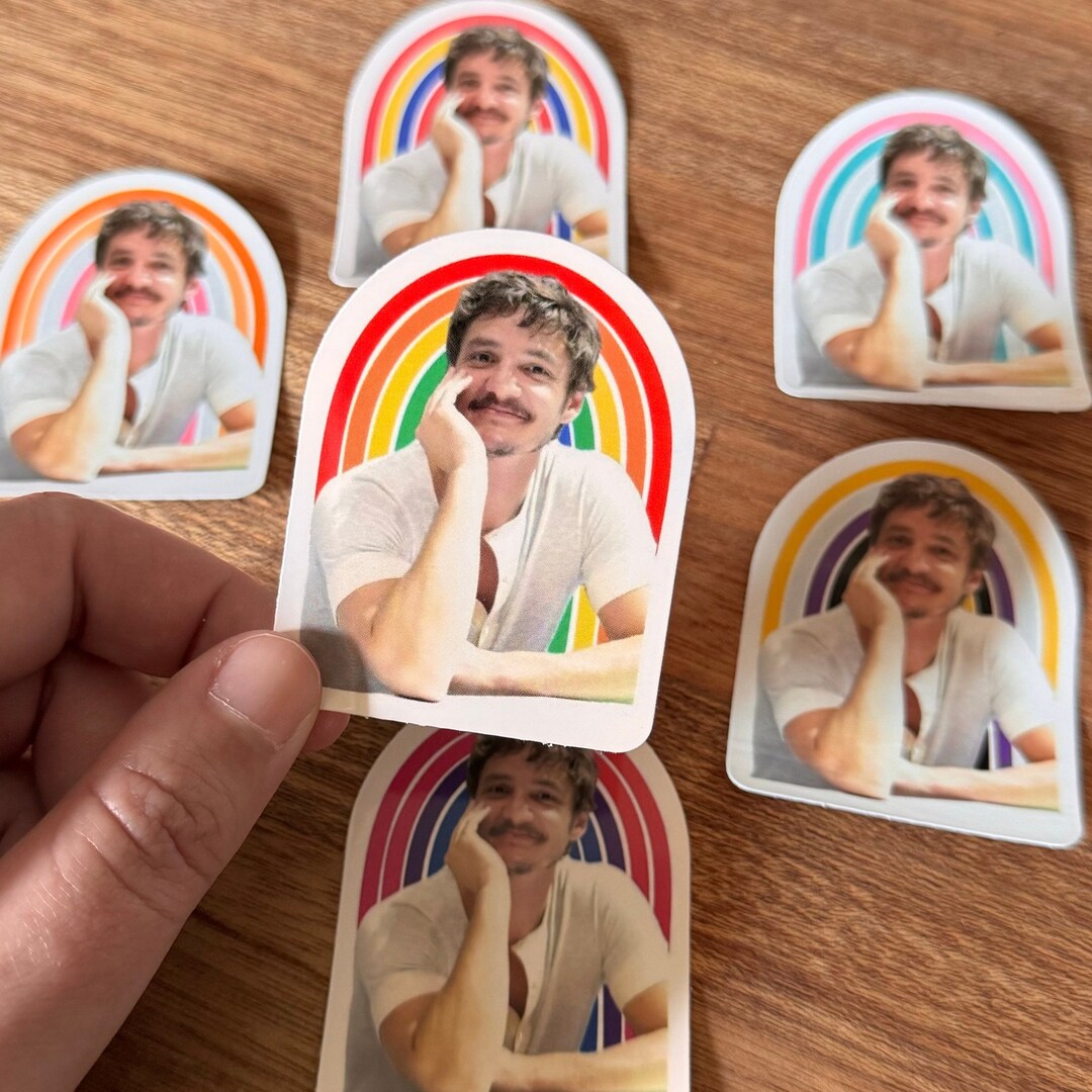 Pedro Pascal Sticker - LGBTQ+ Colors - Etsy