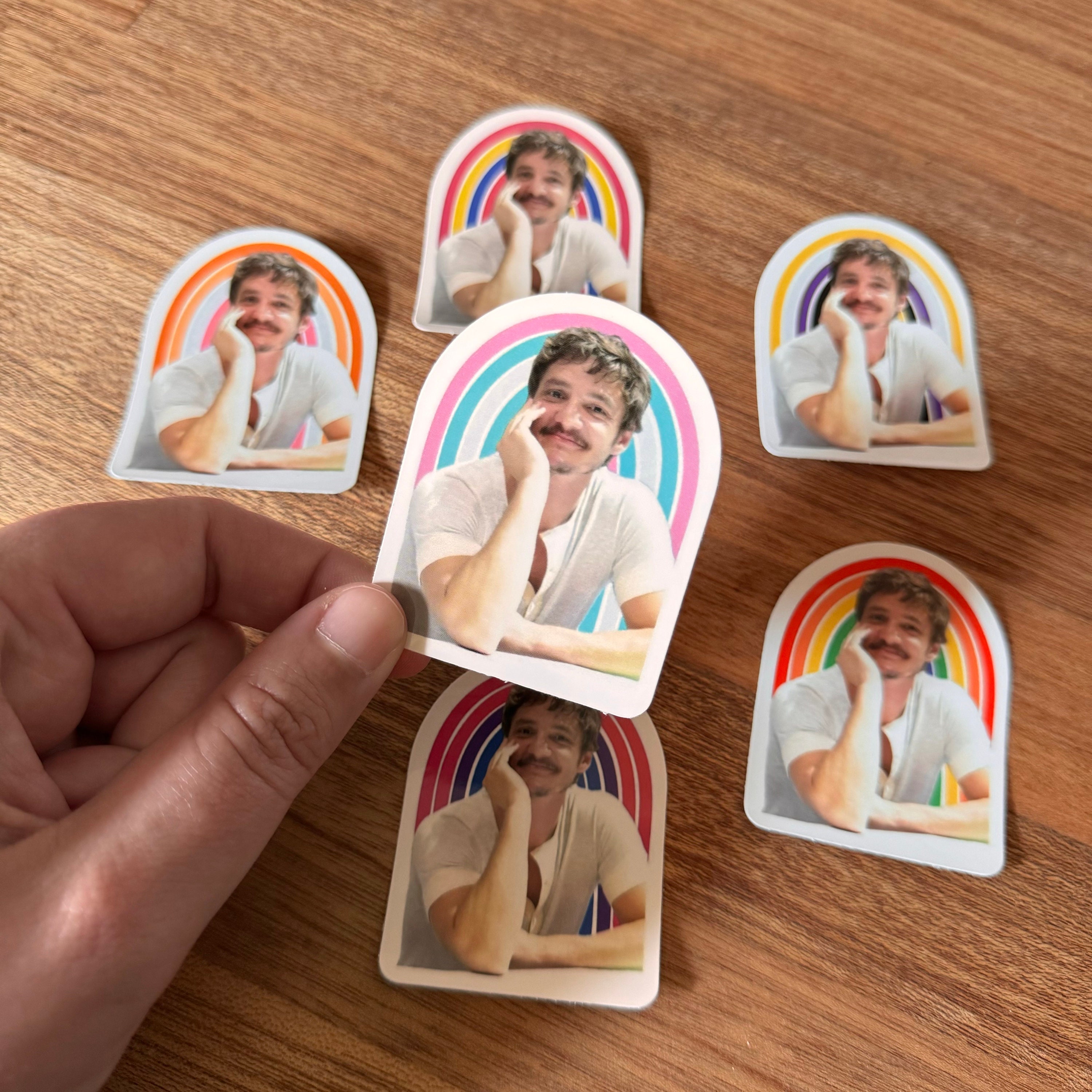 Pedro Pascal Sticker LGBTQ Colors - Etsy