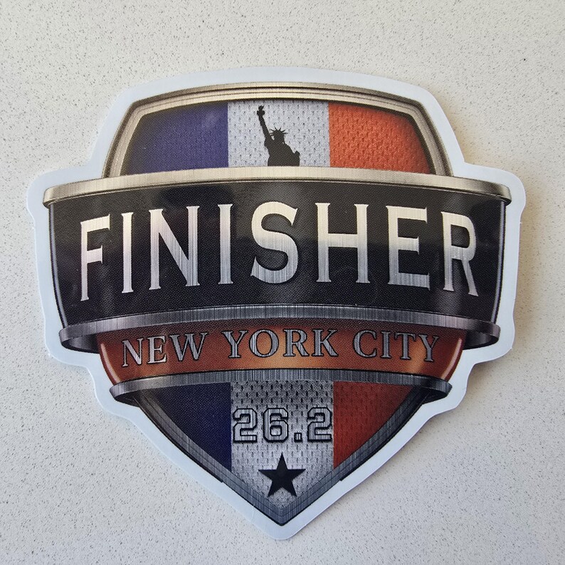 New York City Marathon Finisher Badge Sticker - Etsy