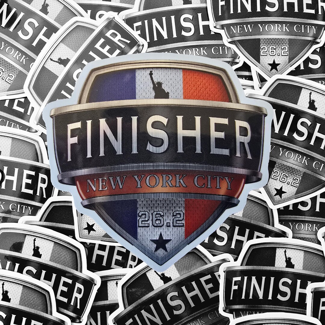New York City Marathon Finisher Badge Sticker - Etsy