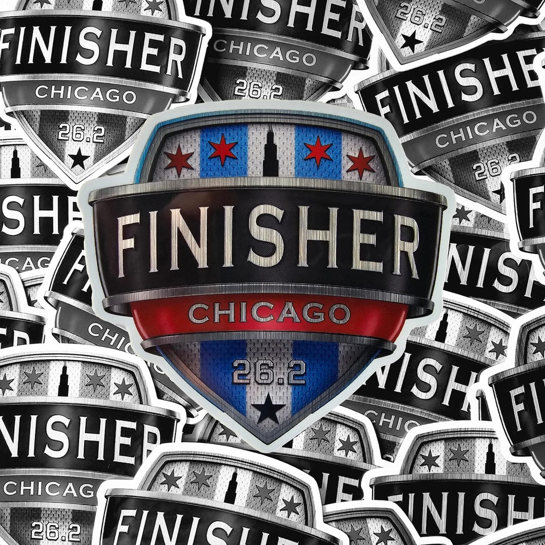 Chicago Marathon Finisher Badge Sticker - Etsy