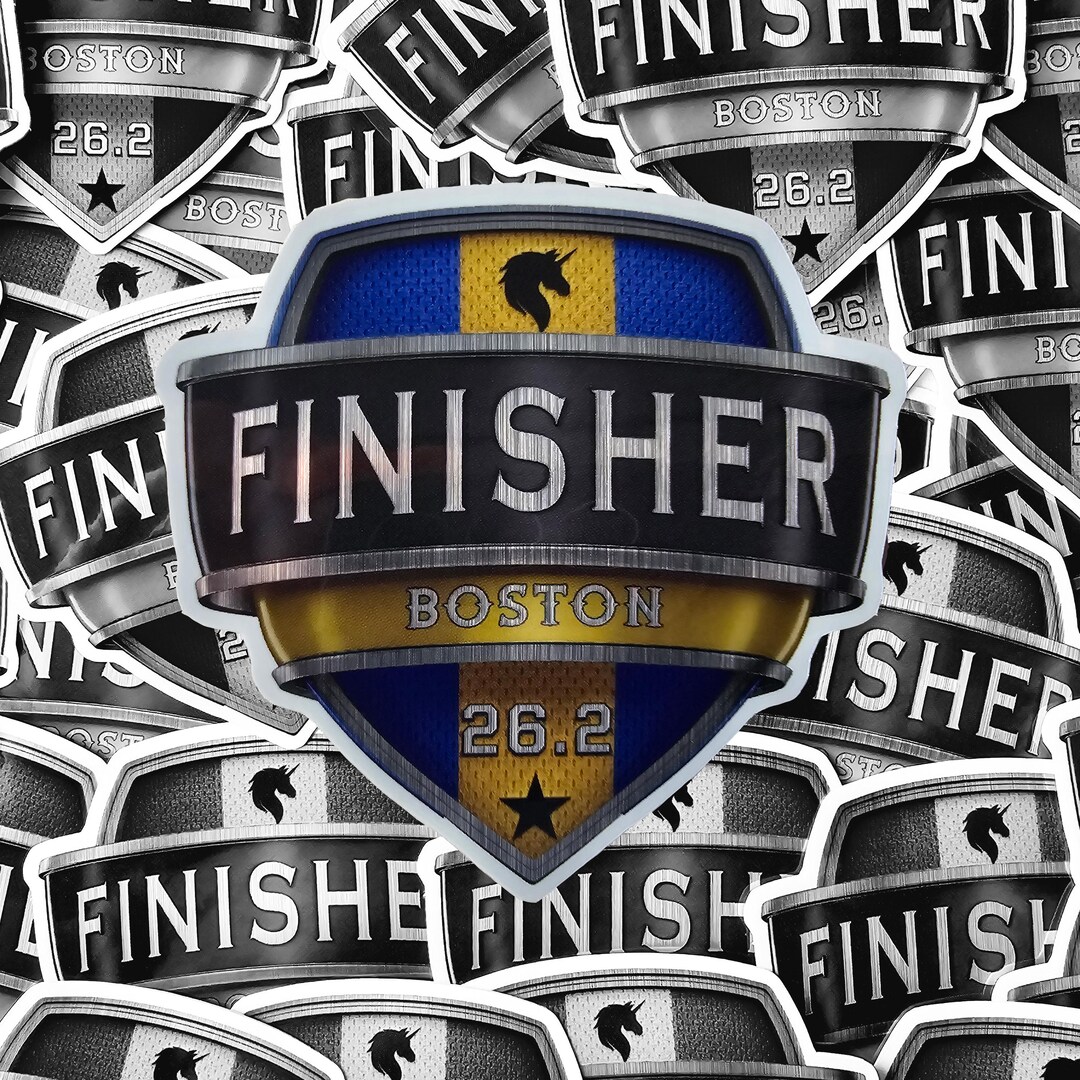 Boston Marathon Finisher Badge Sticker - Etsy