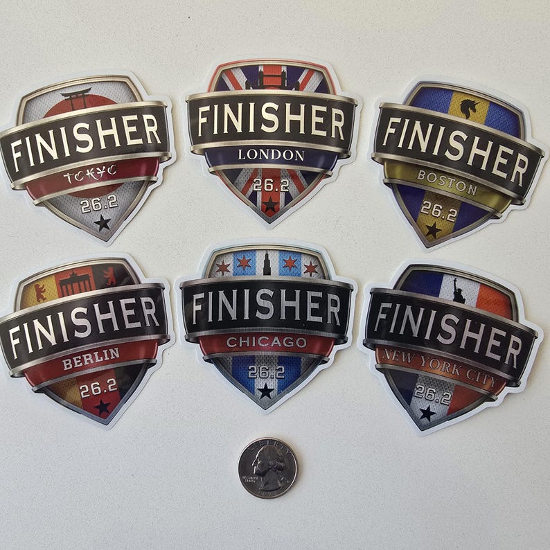 New York City Marathon Finisher Badge Sticker - Etsy
