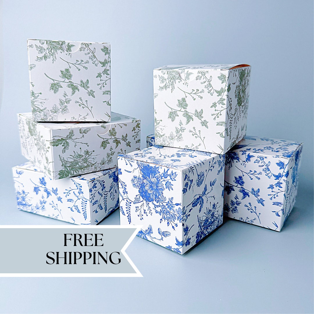 Toile Gift Box Wedding Favor Toile De Jouy Party Favor Packaging French ...
