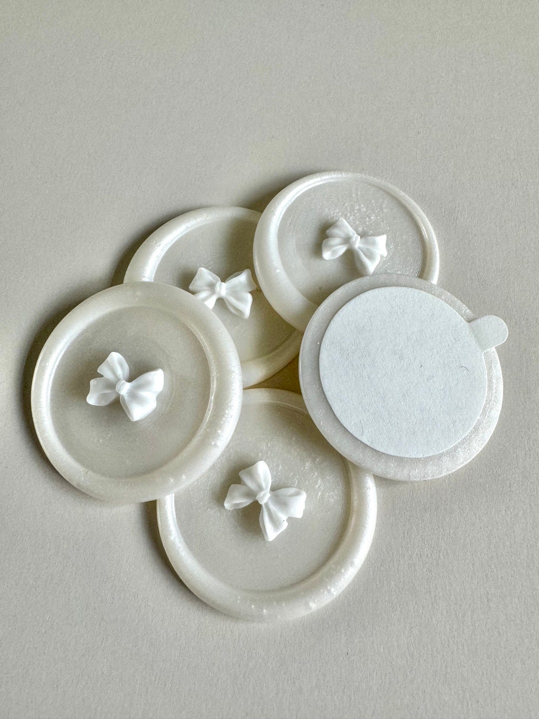 Bow Wax Seal Sticker Petite Bow Wax Seal Wedding Bow Charm Minimalist ...