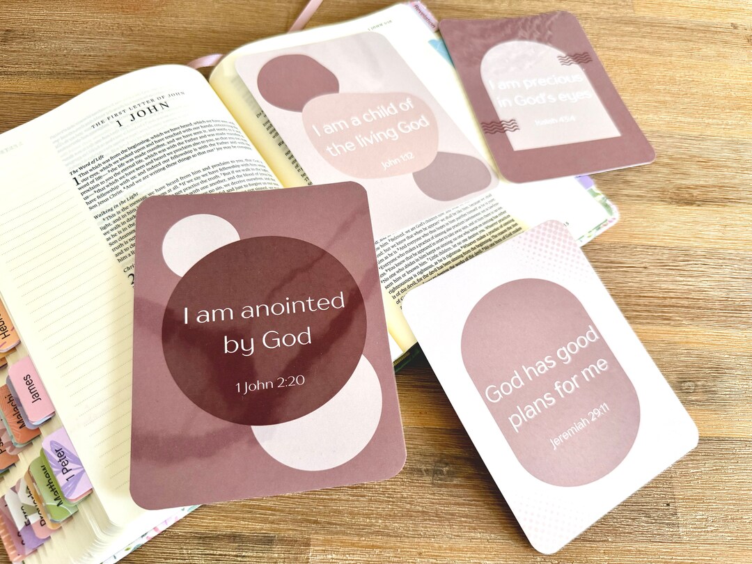 Christian Affirmation Cards Bible Affirmation Card Bible Verse ...