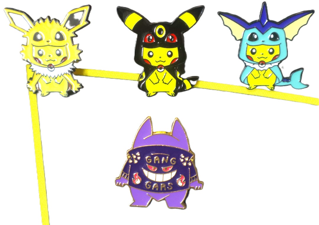 Eevee Evolutions Pokémon Enamel Pins X Pikachu Pins and Gengar - Etsy