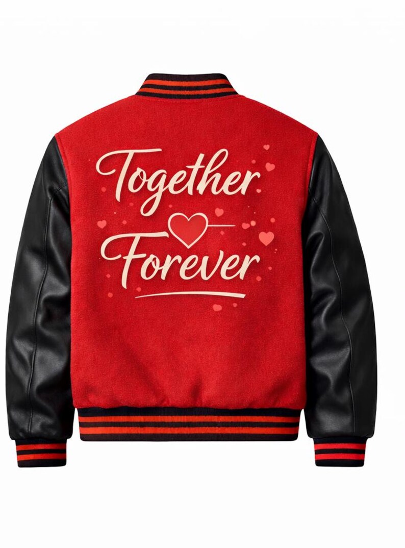 Personalized Valentine Varsity Jacket – Custom Name Couple Jacket ...