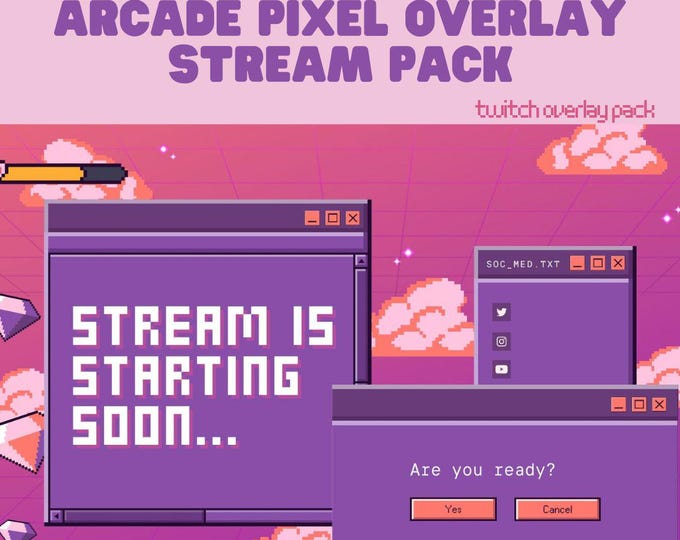 Pixel RPG Stream Overlay Pack retro Full Colour - Etsy Canada