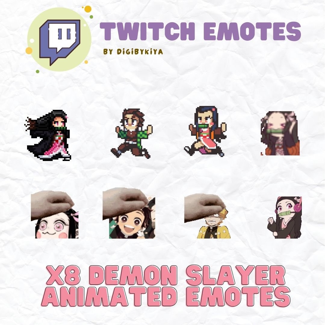 Animated Twitch Emote, Demon Slayer, Nezuko, Tanjiro, Zenitsu, Cute ...