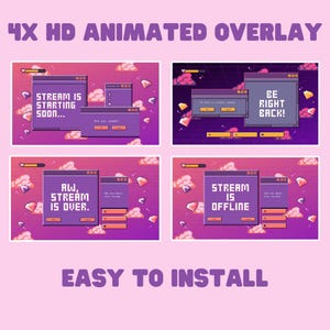 Animated Stream Pack Overlay Arcade Pixel Twitch Streaming Package Cozy ...