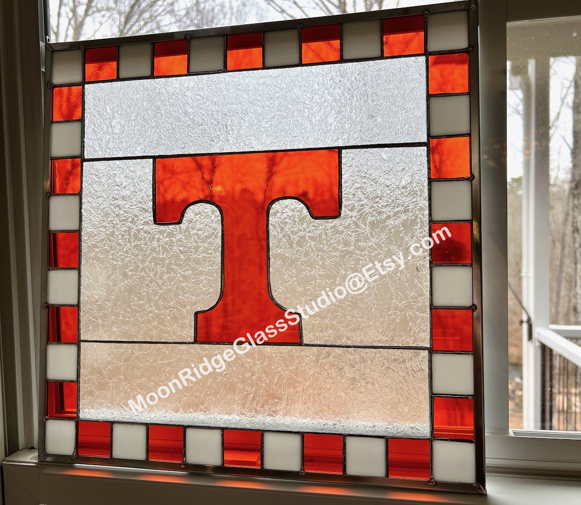 Tennessee Stained Glass Window Hanging Panel Volunteers Go Vols Big ...