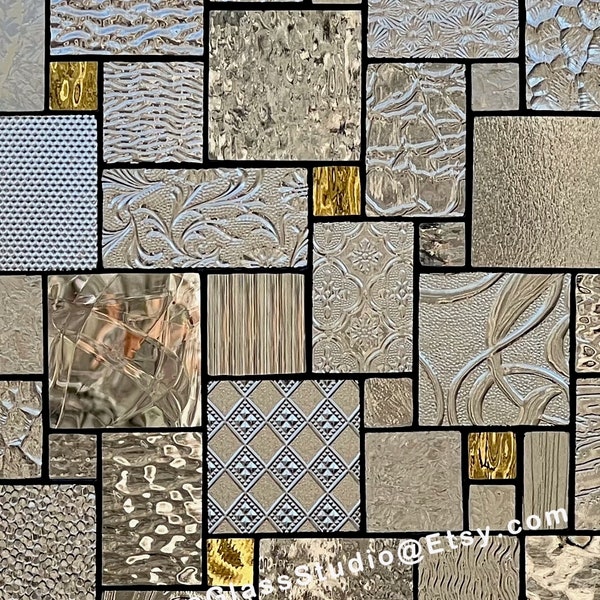 Clear Stained Glass Panel - Etsy