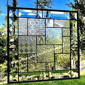 Stained Glass Window Hanging Panel Clear Transom Texture Bevel Special ...