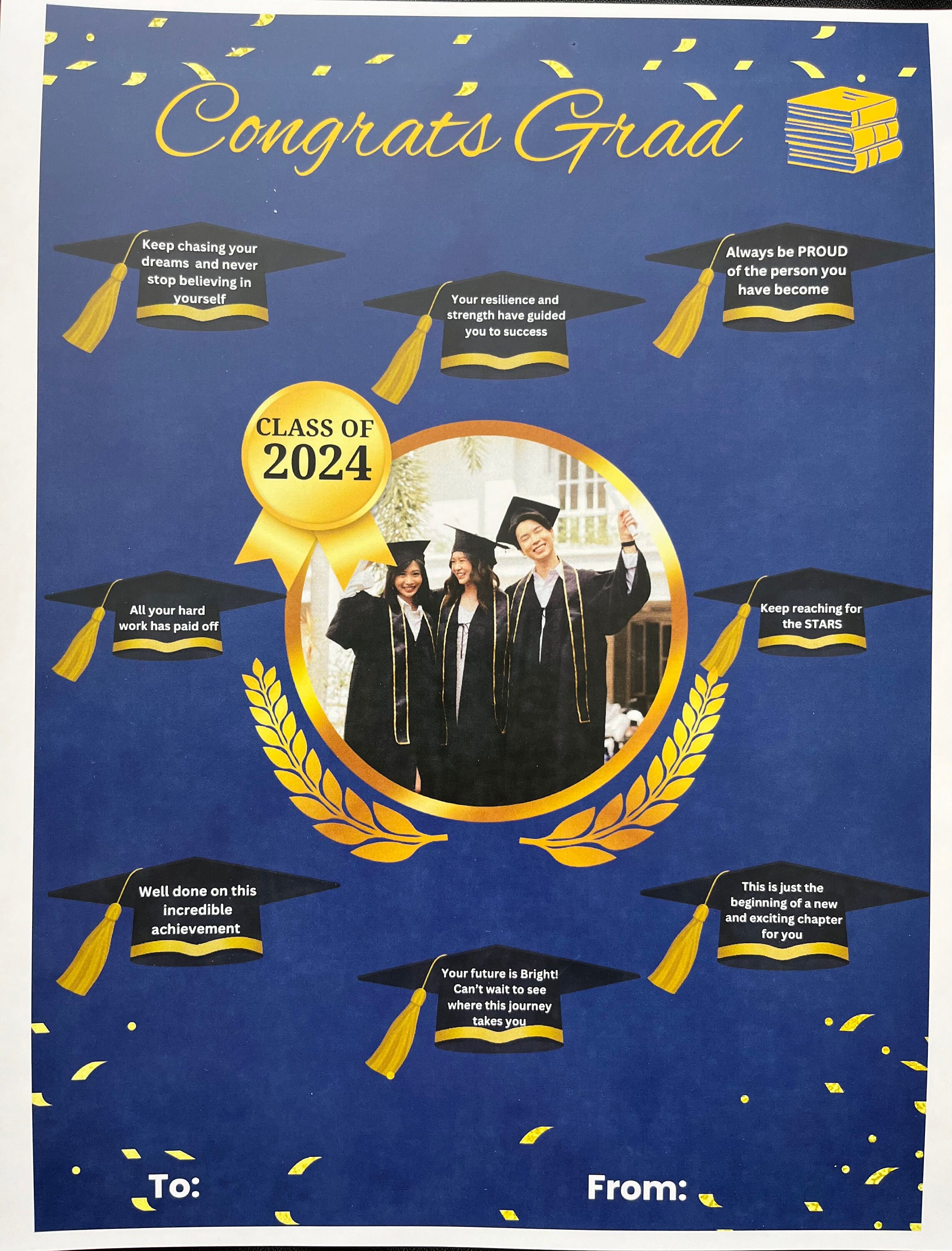 Graduation Scratchy Scratch Poster, Personalized Graduation Present ...