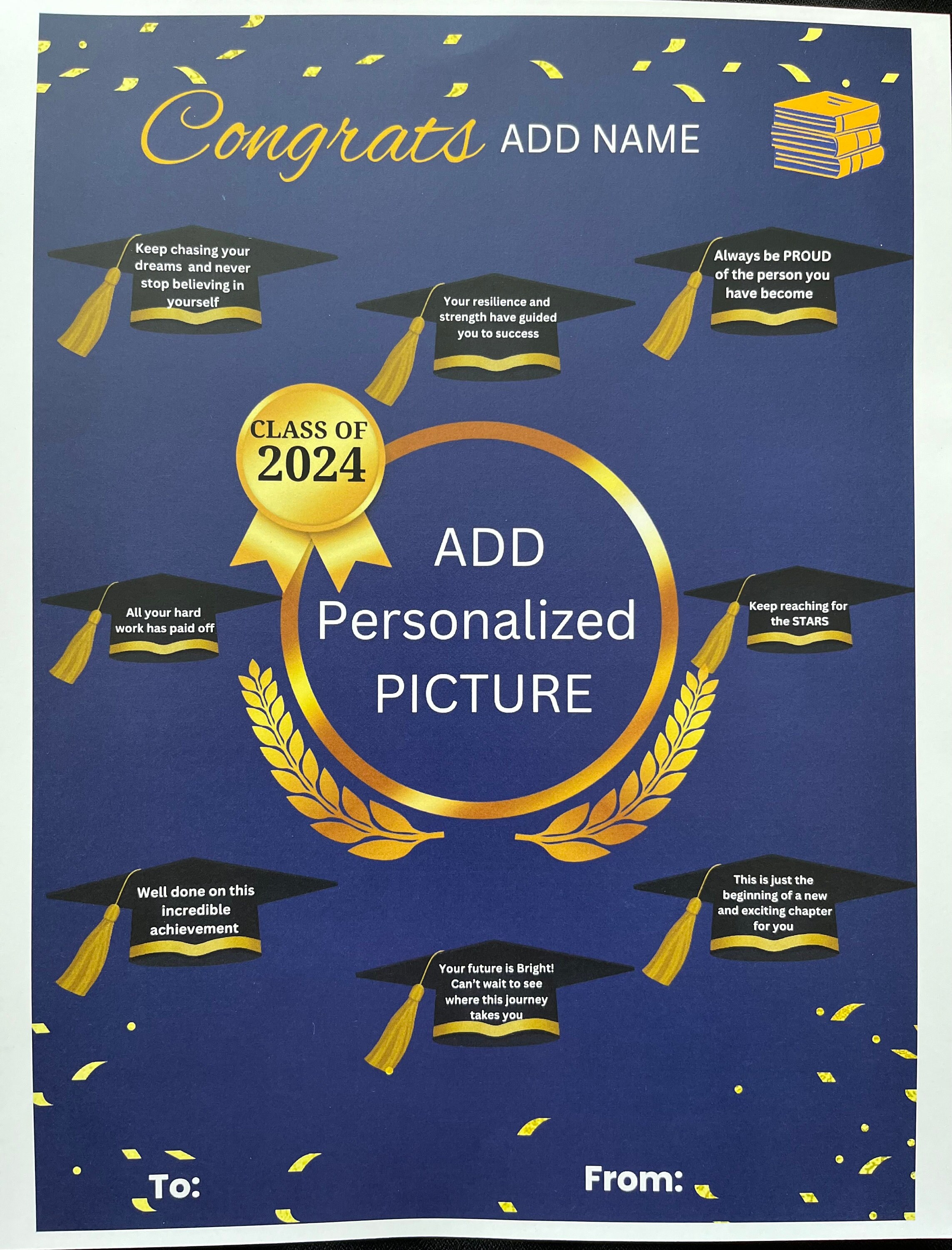 Graduation Scratchy Scratch Poster, Personalized Graduation Present ...