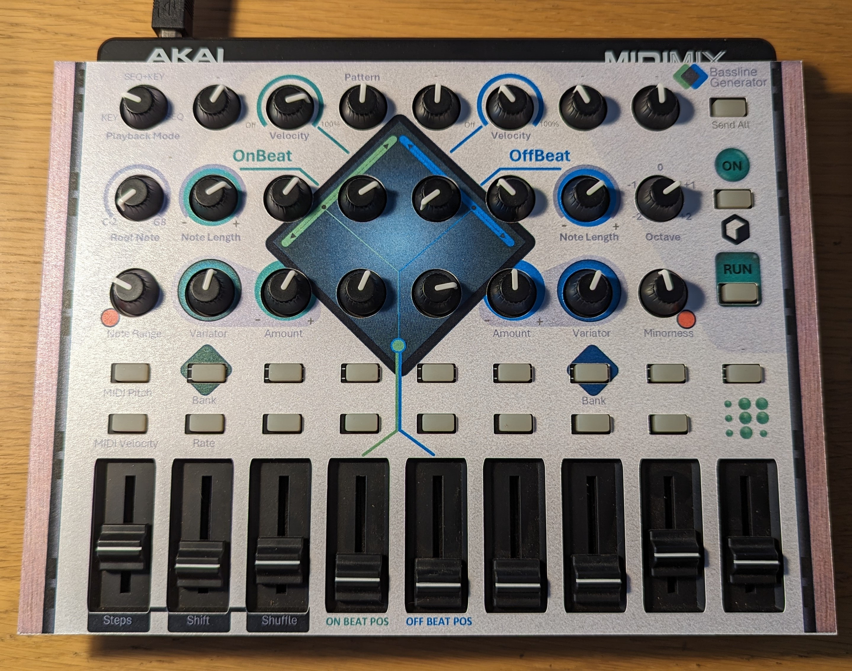 Reason Studios Bassline Generator Player - Midimix Controller Overlay ...