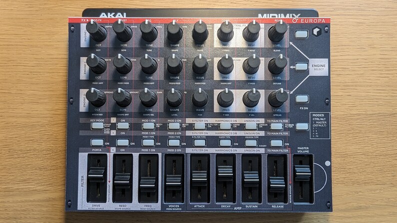 Europa - Akai Midimix Controller Overlay for Reason. Midi Mapping File Included. - Etsy