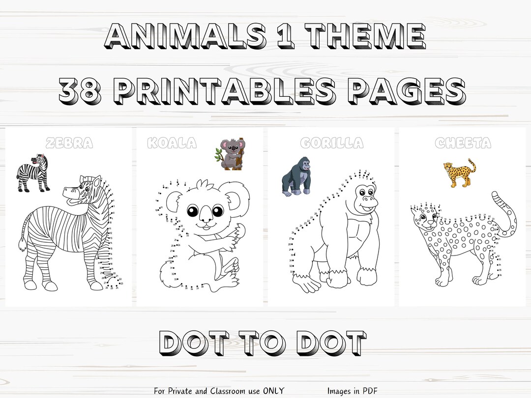 38 Animals Dot to Dot | Coloring Pages Kids and Toddlers | Connect the ...