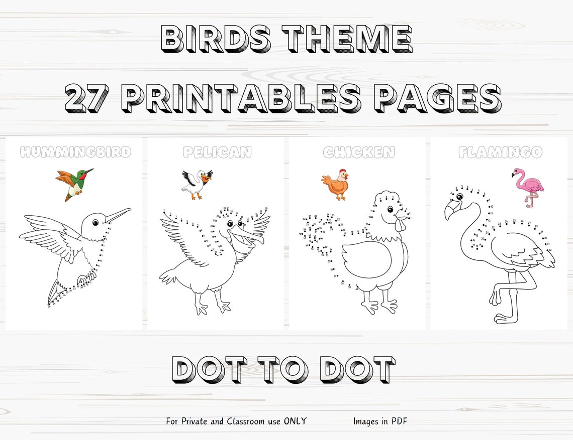27 Bird Dot to Dot | Coloring Pages Kids and Toddlers | Connect the ...
