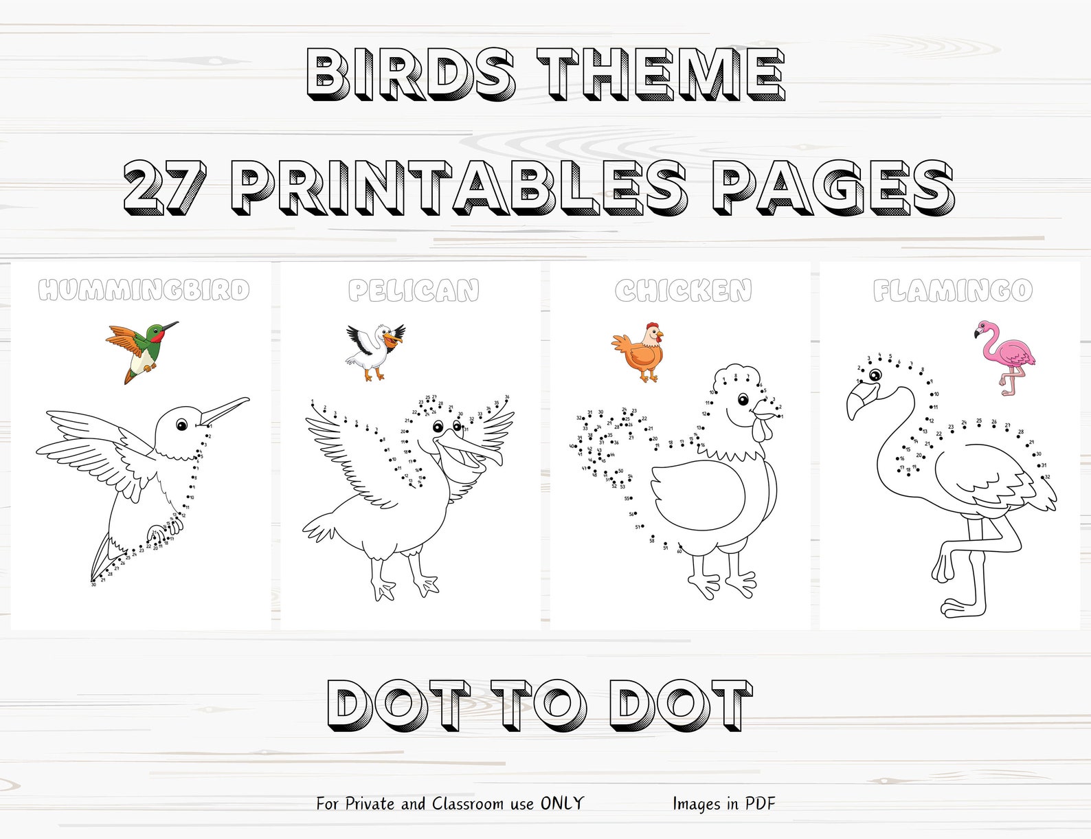 27 Bird Dot to Dot | Coloring Pages Kids and Toddlers | Connect the ...