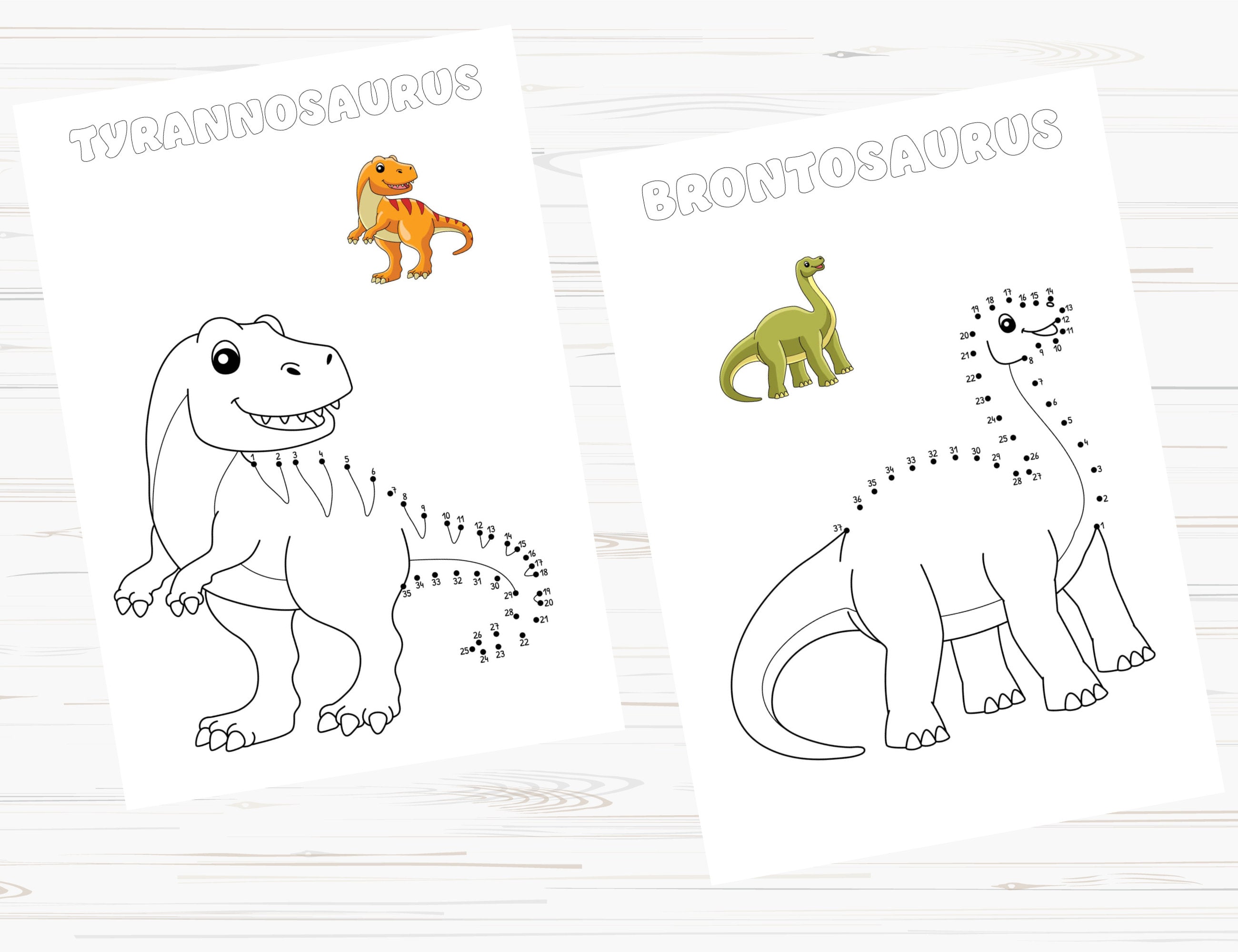 30 Dinosaur Dot to Dot | Coloring Pages Kids and Toddlers | Connect the ...