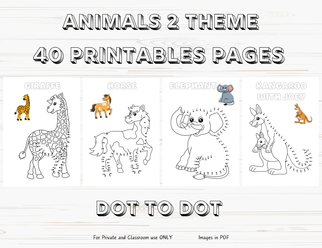 Jeu de 40 animaux | Coloriages pour enfants et tout-petits | Reliez les ...