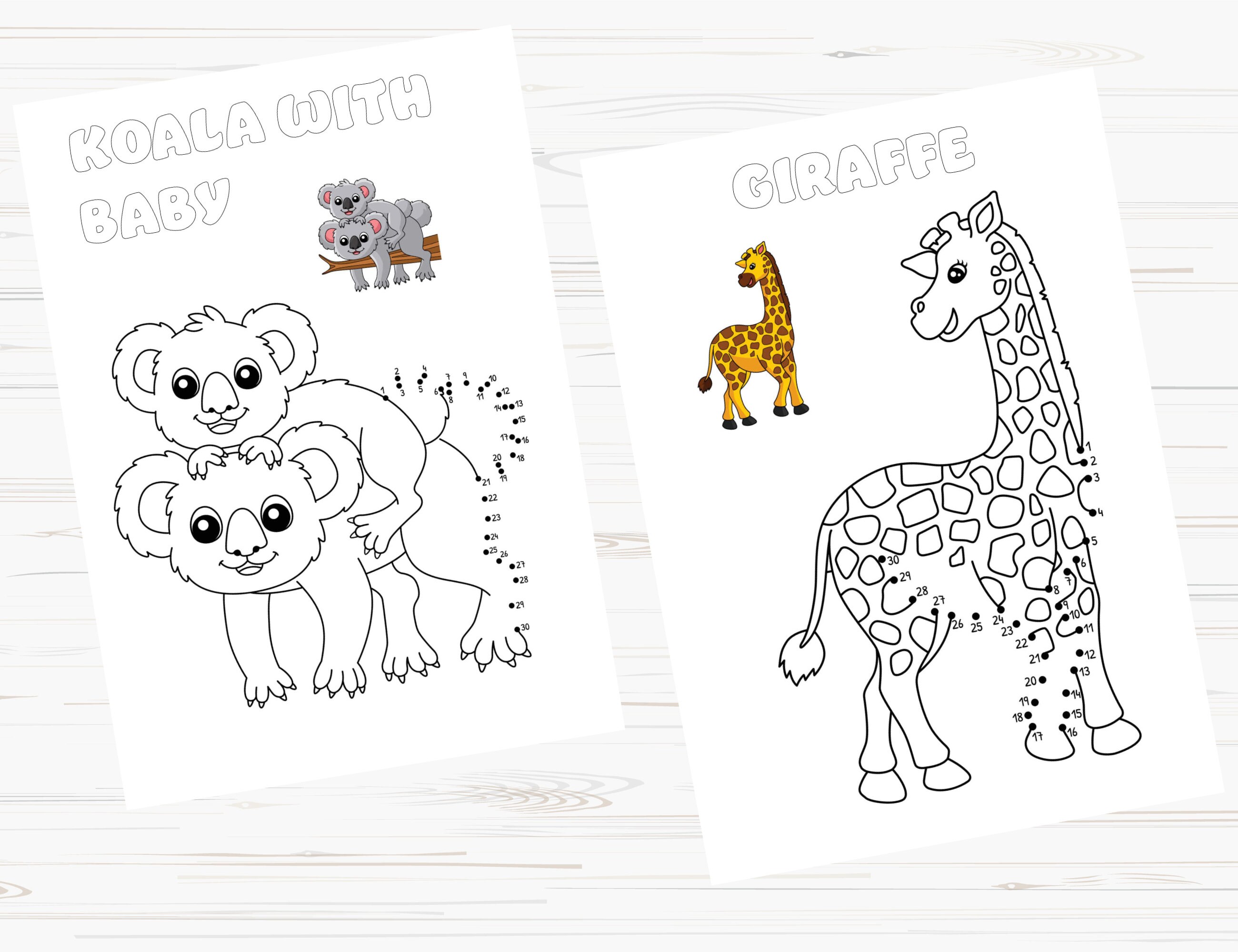 Jeu de 40 animaux | Coloriages pour enfants et tout-petits | Reliez les ...