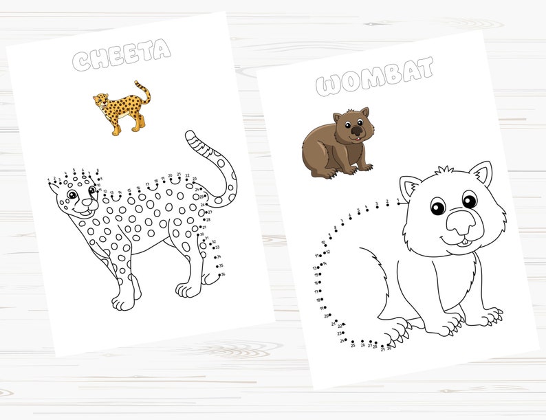 38 Animals Dot to Dot Coloring Pages Kids and Toddlers Connect the Dots ...