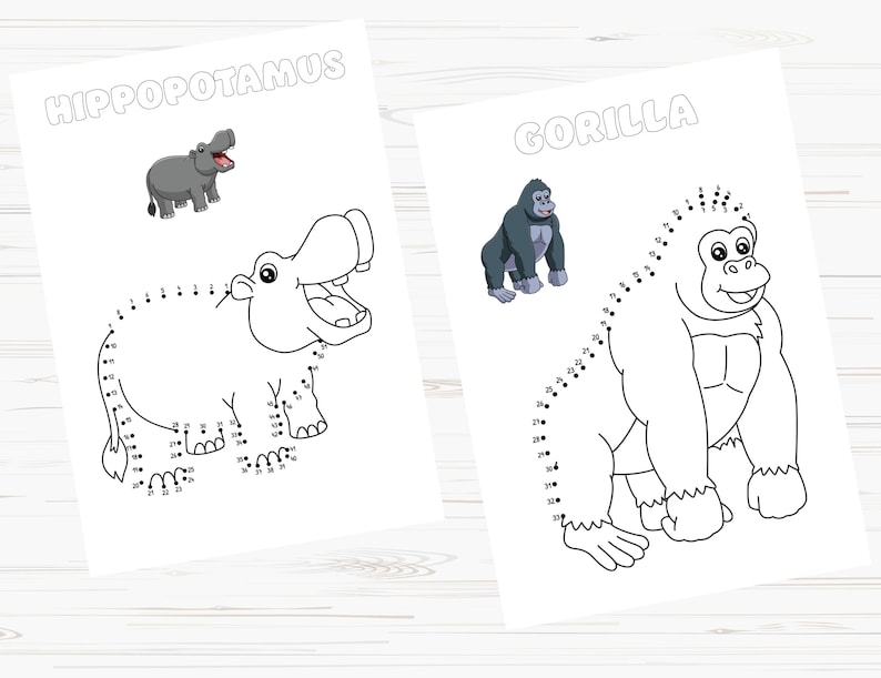 38 Animals Dot to Dot Coloring Pages Kids and Toddlers Connect the Dots ...