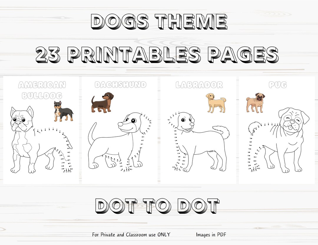 23 Dog Dot to Dot | Coloring Pages Kids and Toddlers | Connect the Dots ...