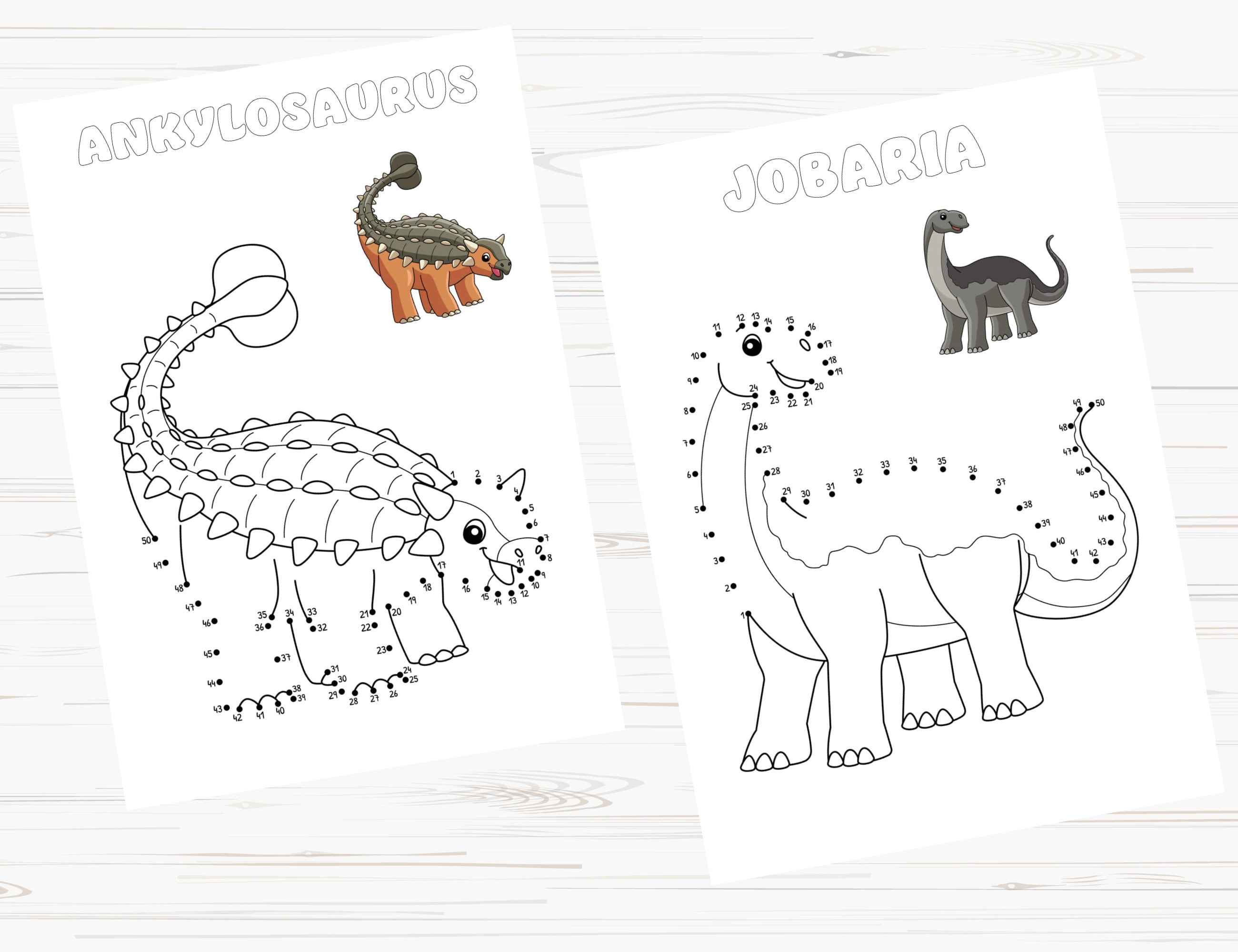 30 Dinosaur Dot to Dot | Coloring Pages Kids and Toddlers | Connect the ...