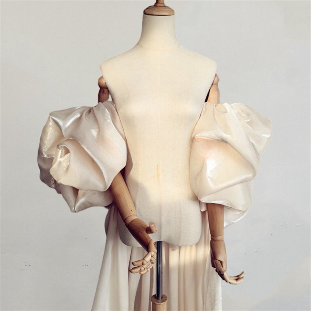 Champagne Sleeve Cape, Off-the-shoulder Puff Sleeve Cape, Puff Sleeve ...