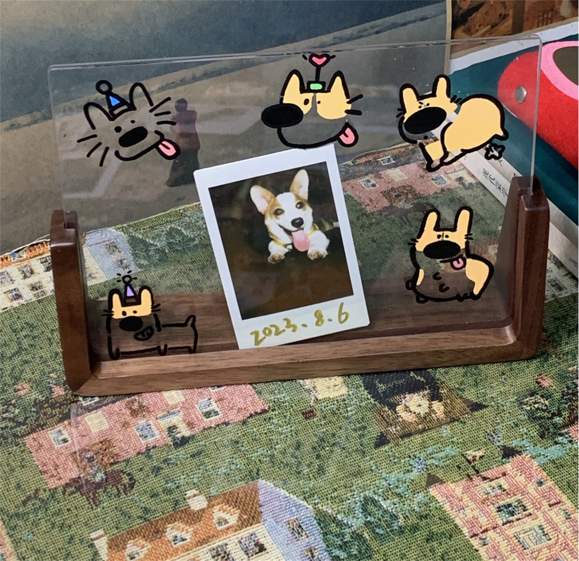 Custom Desk Photo Print Display Modern Home Decor Free Standing Frame ...