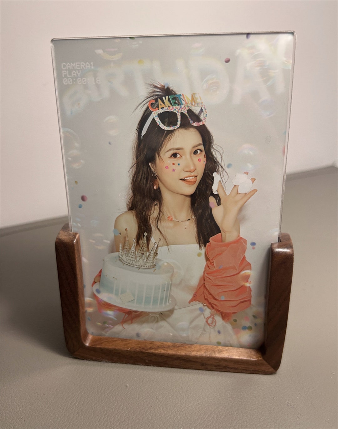 Custom Desk Photo Print Display Modern Home Decor Free Standing Frame ...