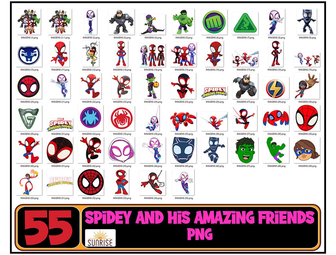 Spidey and His Amazing Friends Clipart PNG, Superhero Spidey, Marvel ...