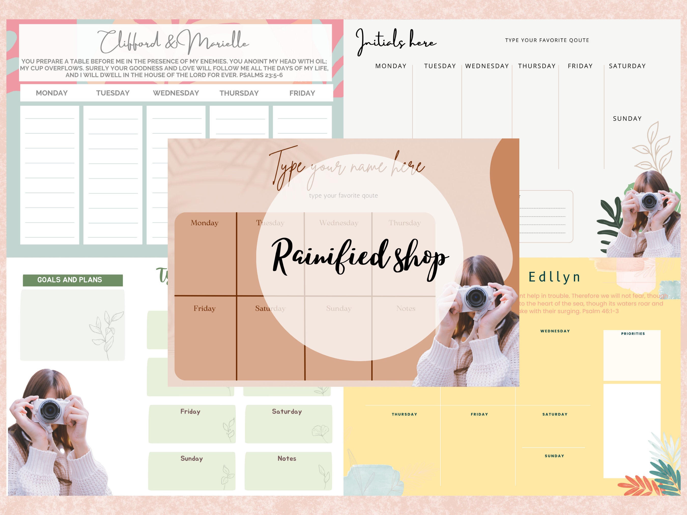 Printable Weekly Planner NO DATE Teacher's Weekly Planner Home School ...