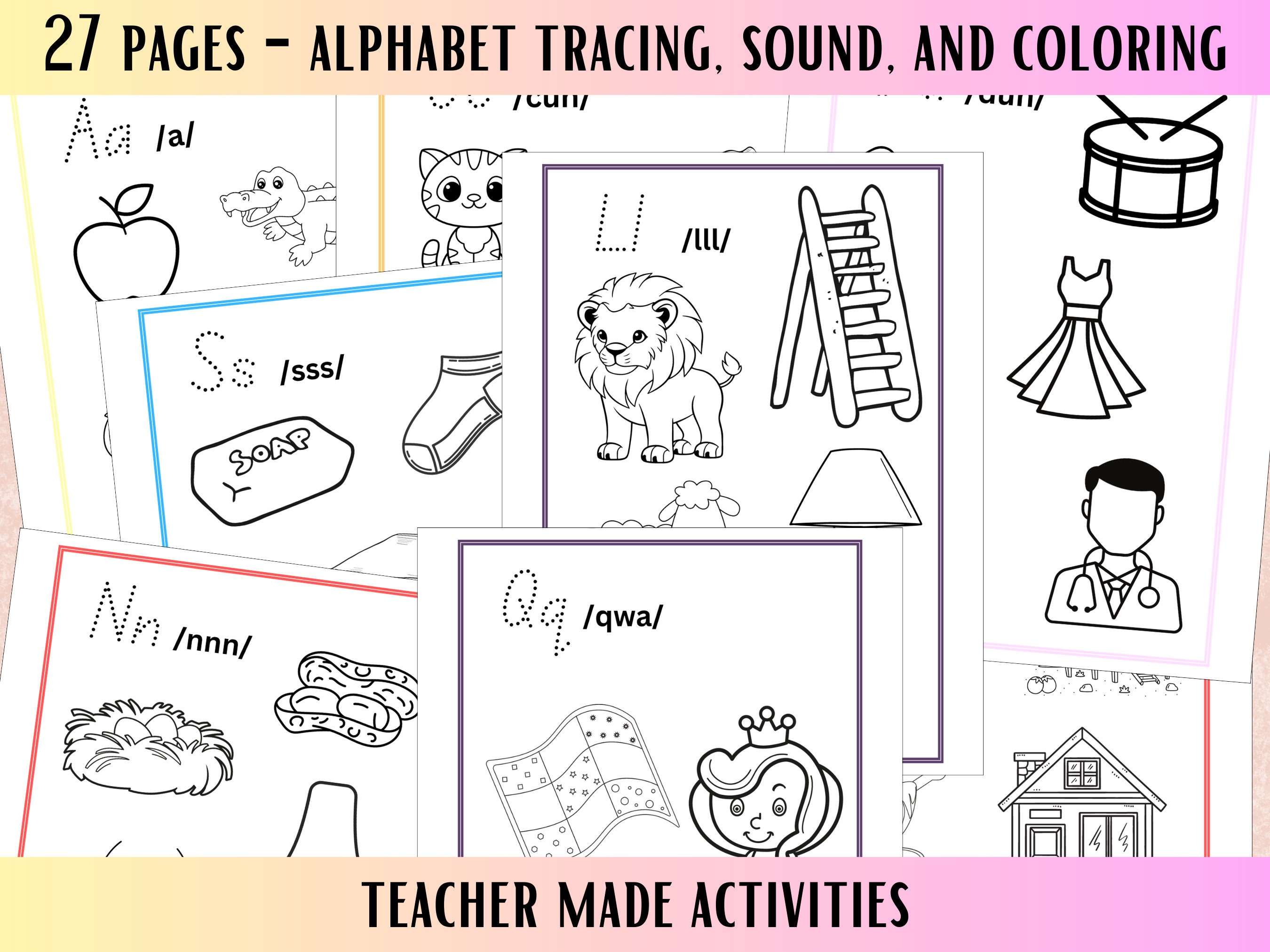 Printable Alphabet Coloring Pages Toddler Coloring Book Toddler ...