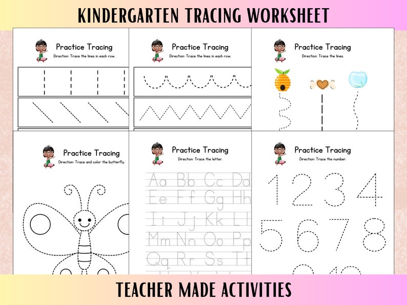 Preschool Interactive Tracing Worksheets, Trace Pages Printable ...