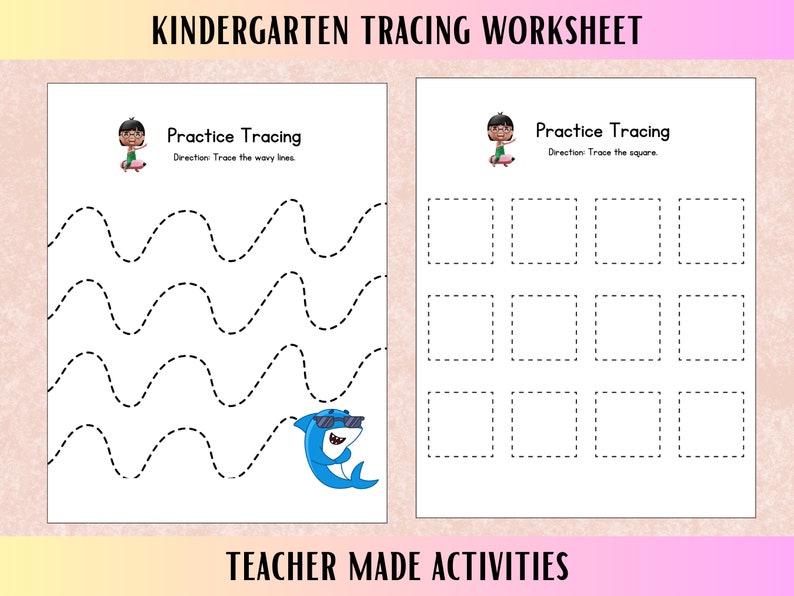 Preschool Interactive Tracing Worksheets, Trace Pages Printable ...