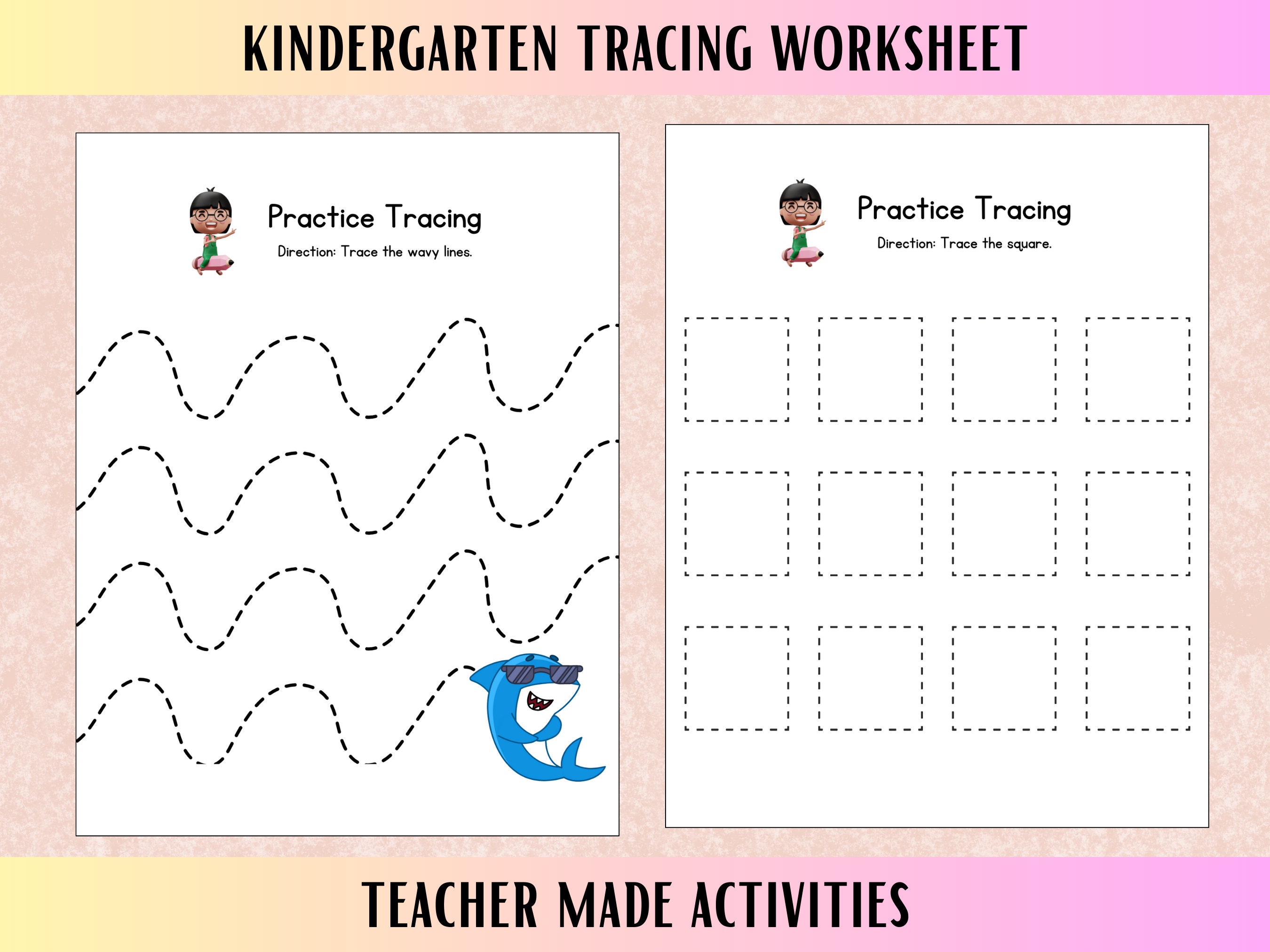 Preschool Interactive Tracing Worksheets, Trace Pages Printable ...