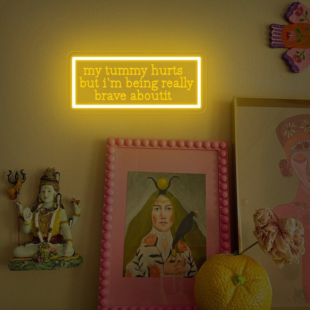 Handmade 'my Tummy Hurts' LED Neon Sign: Funny Home Decor - Etsy