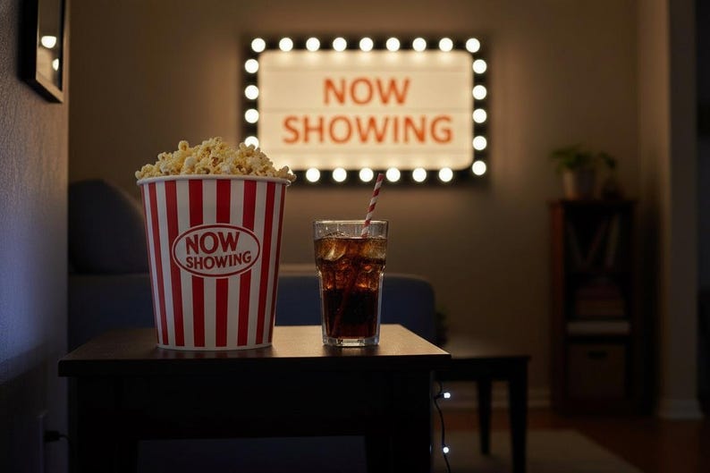 Custom Now Showing Marquee Neon Sign,movie Theater Light up Wall Decor ...