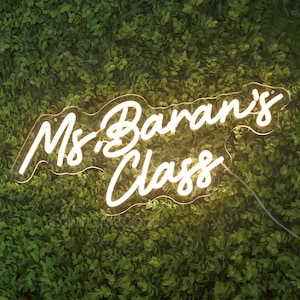 Personalized Teacher Name Neon Sign| Teacher Name Sign| Teacher Love ...